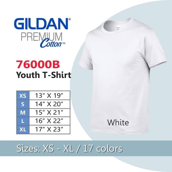 Gildan Softstyle Youth Size Chart Atelier Yuwa Ciao Jp
