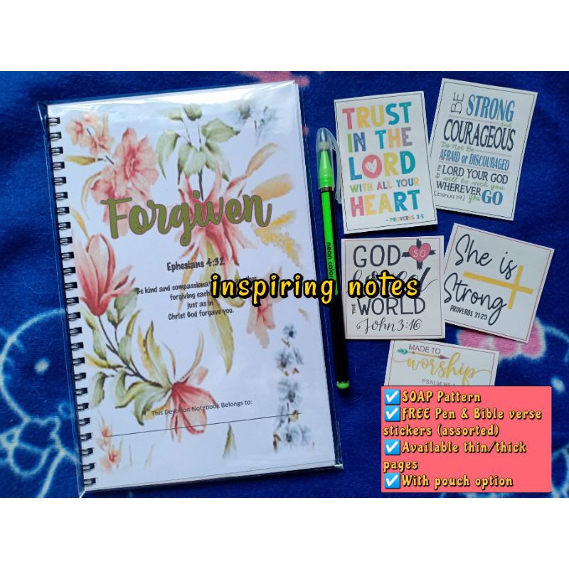 FORGIVEN SOAP Devotion Notebook (100 & 180 pages) | Shopee Philippines