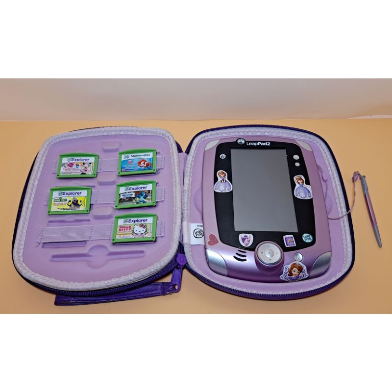 Leapfrog LeapPad2 Explorer with 5 game cartridges, Purple, 7 inches ...