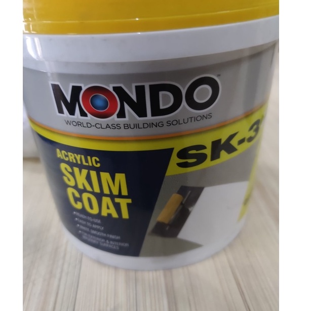 Davies Mondo SK3 Acrylic Skimcoat Ready Mix , 4Liters / Gallon | Shopee ...