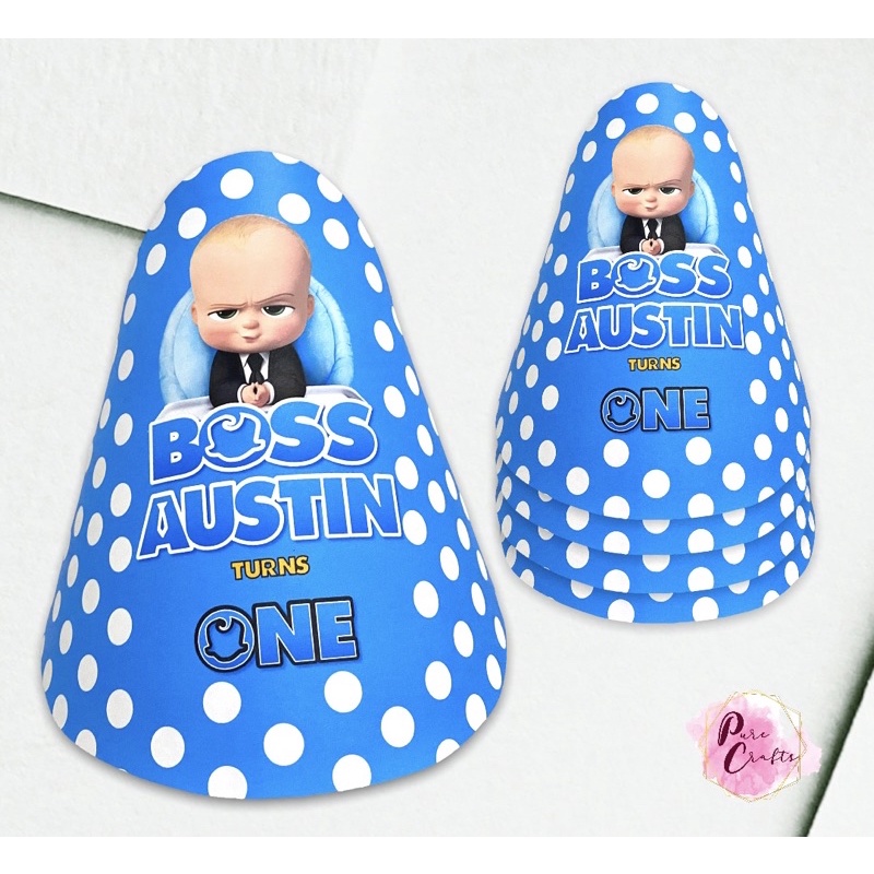Personalized BOSS BABY PARTY HATS 2 (1 piece) | Shopee Philippines