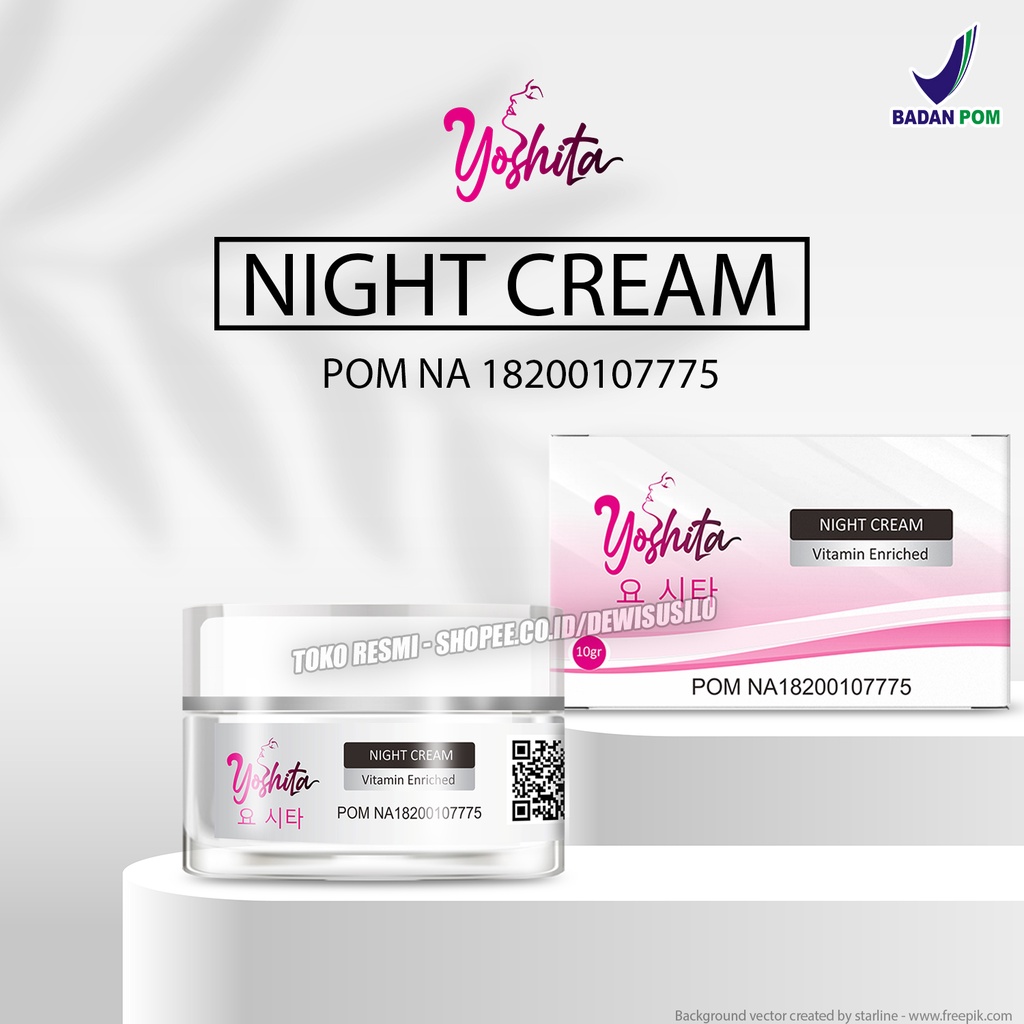 Yoshita Night Face Whitening Cream with Collagen | Shopee Philippines