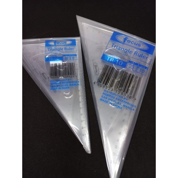 Focus Triangle Ruler Square Set, Triangle Protractor 2 Pieces | Shopee ...