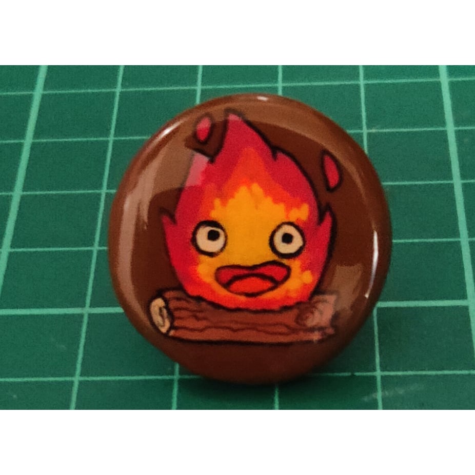 Handmade and Hand Painted Pin - Calcifer (Spirited Away) | Shopee ...