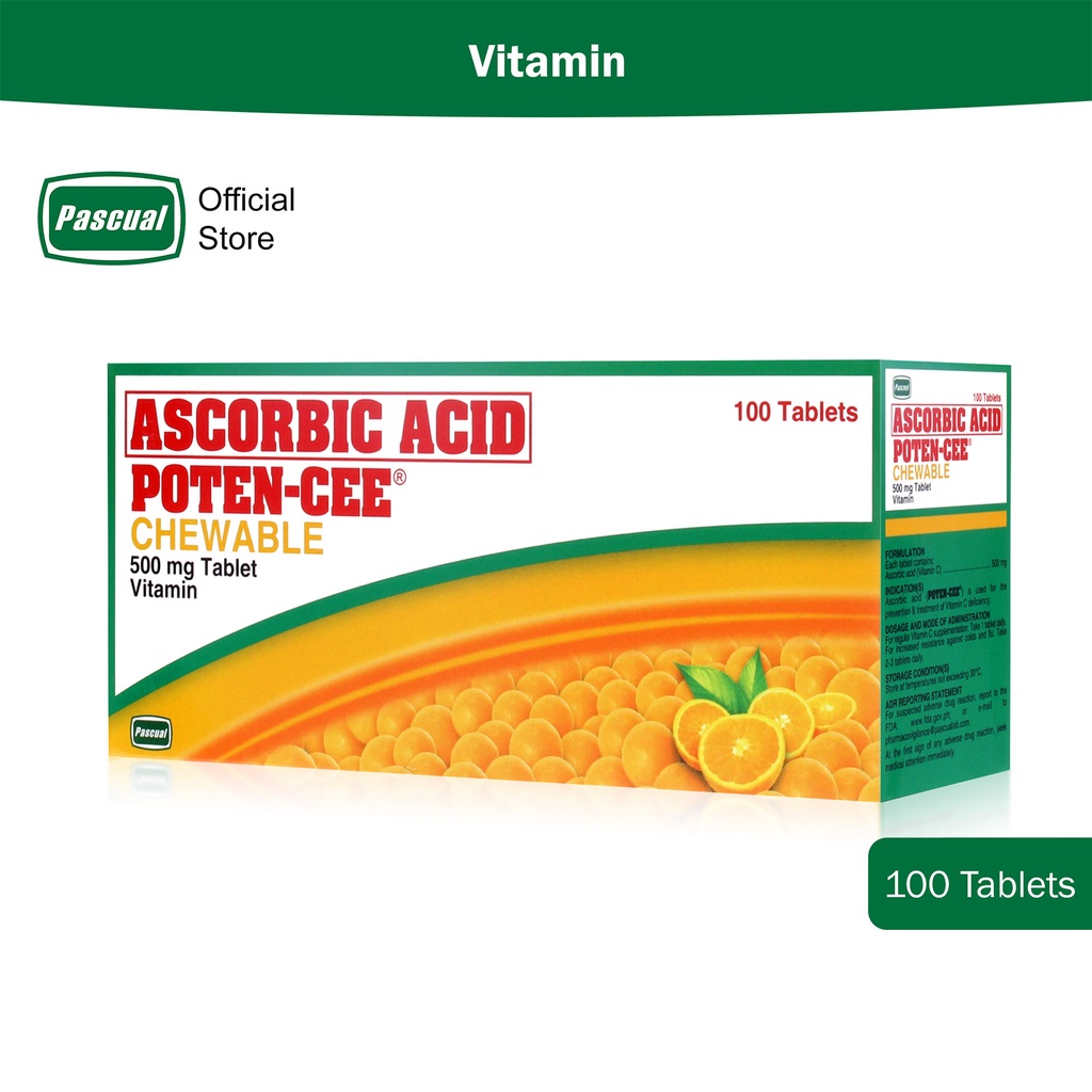 Poten-Cee Chewable 100s | Shopee Philippines