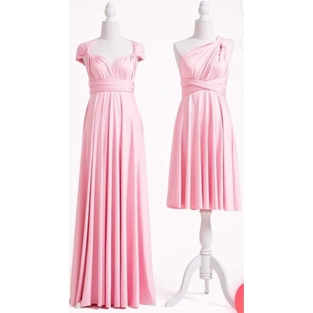 BLUSH PINK INFINITY DRESS WITH ATTACHED TUBE | Shopee Philippines