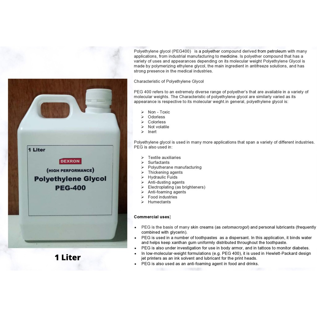 Polyethylene Glycol 400 (PEG 400), 47% OFF