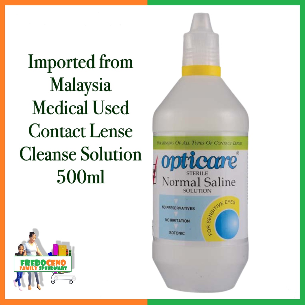 Opticare Normal Saline Solution 500ml (Imported from Malaysia) | Shopee ...