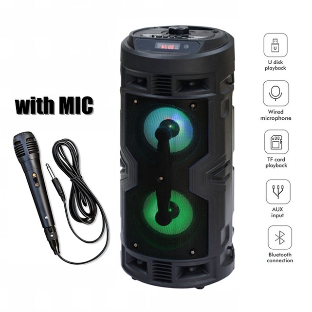 SK-1039/SK-1201 Hi-Fi Wireless Karaoke Bluetooth Speaker with USB/TF/FM Radio Function and Free ...