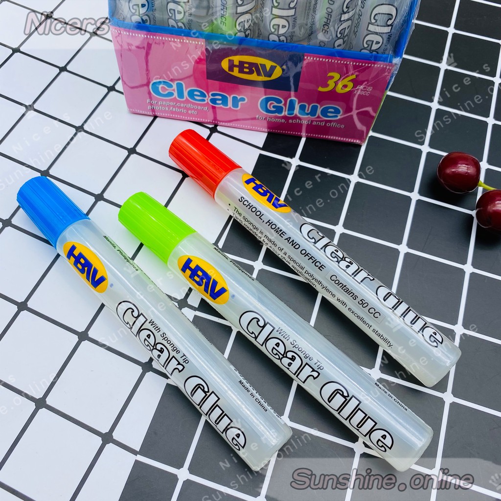 HBW Clear Glue With Sponge Tip Glue pen 50CC | Shopee Philippines