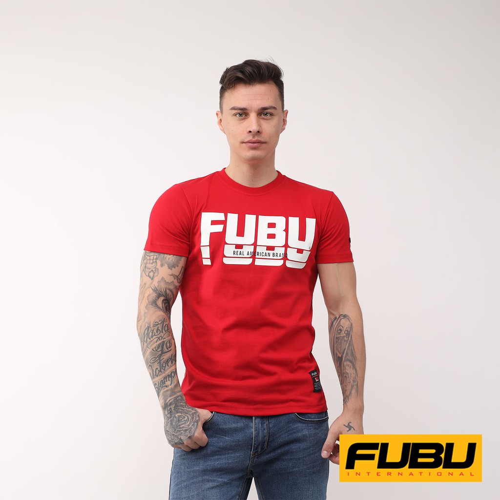 Fubu Round Neck Muscle Fit FBT01B-2831 (Red) | Shopee Philippines