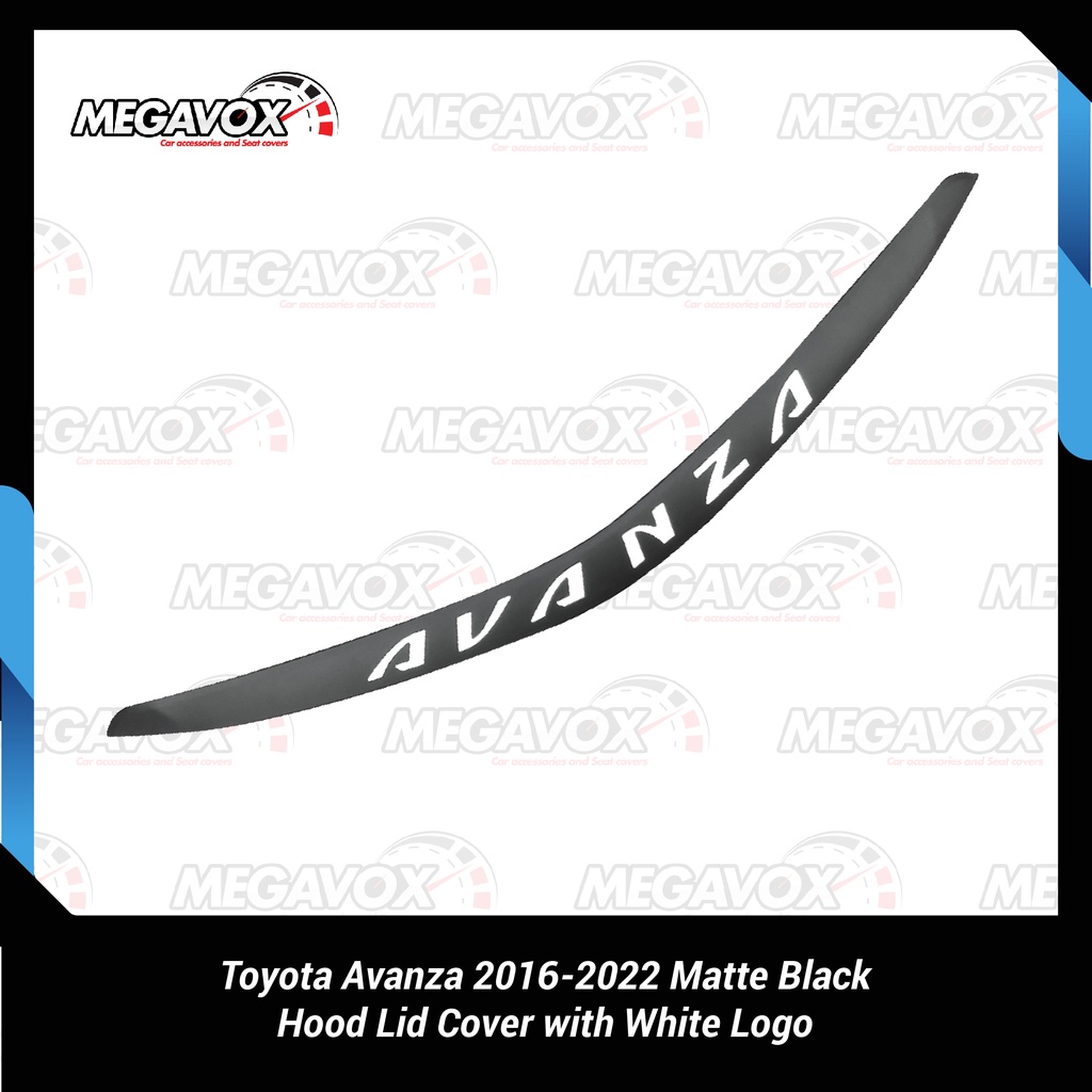 Toyota Avanza 2016-2021 Hood Lid Cover Matte Black with White Logo ...