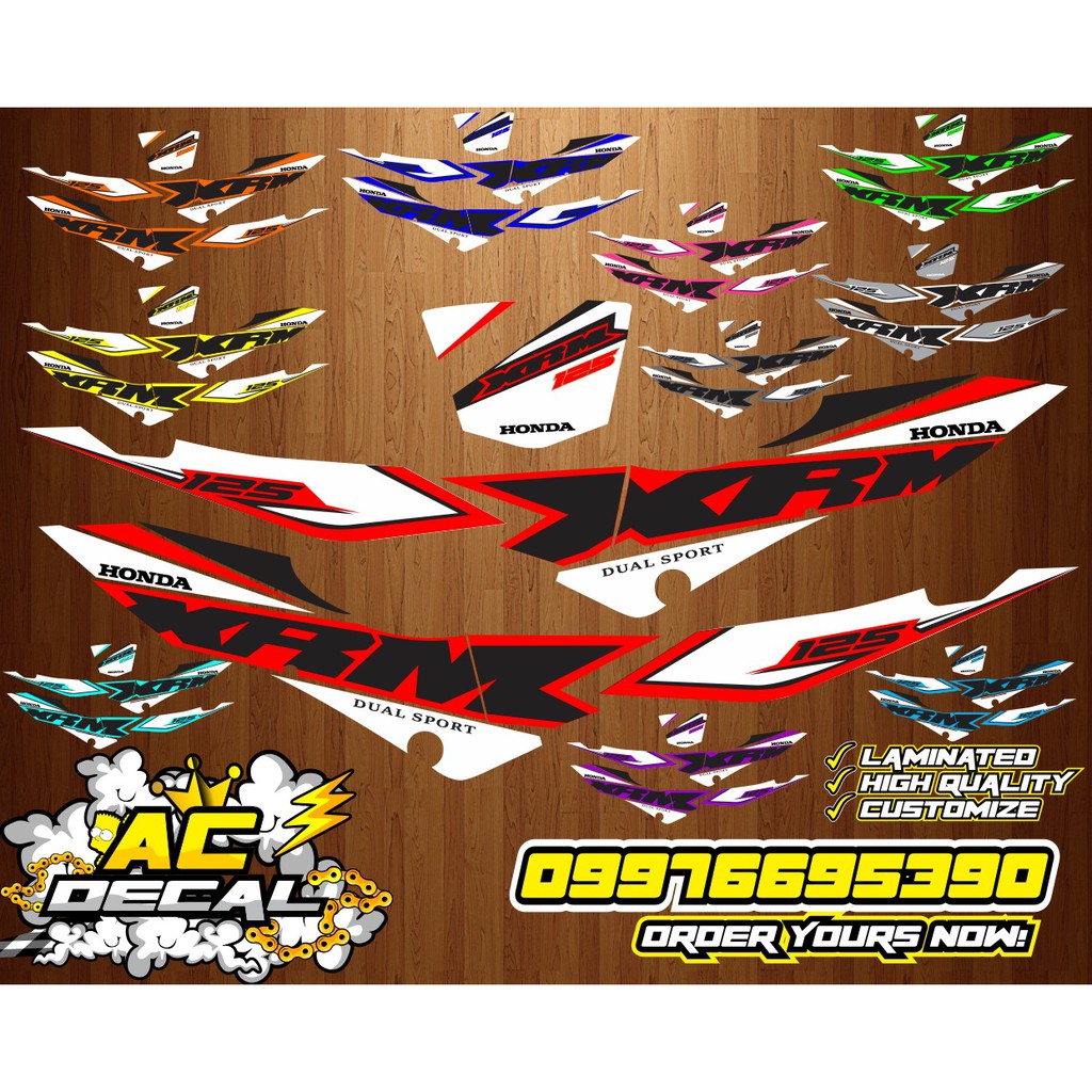 Honda XRM 125 Stock Decal Design #2 High Quality (ACDECAL) | Shopee ...