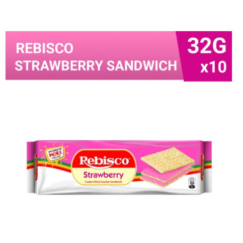 Rebisco Strawberry Cream-Filled Cracker Sandwich (10 x 32g) | Shopee ...