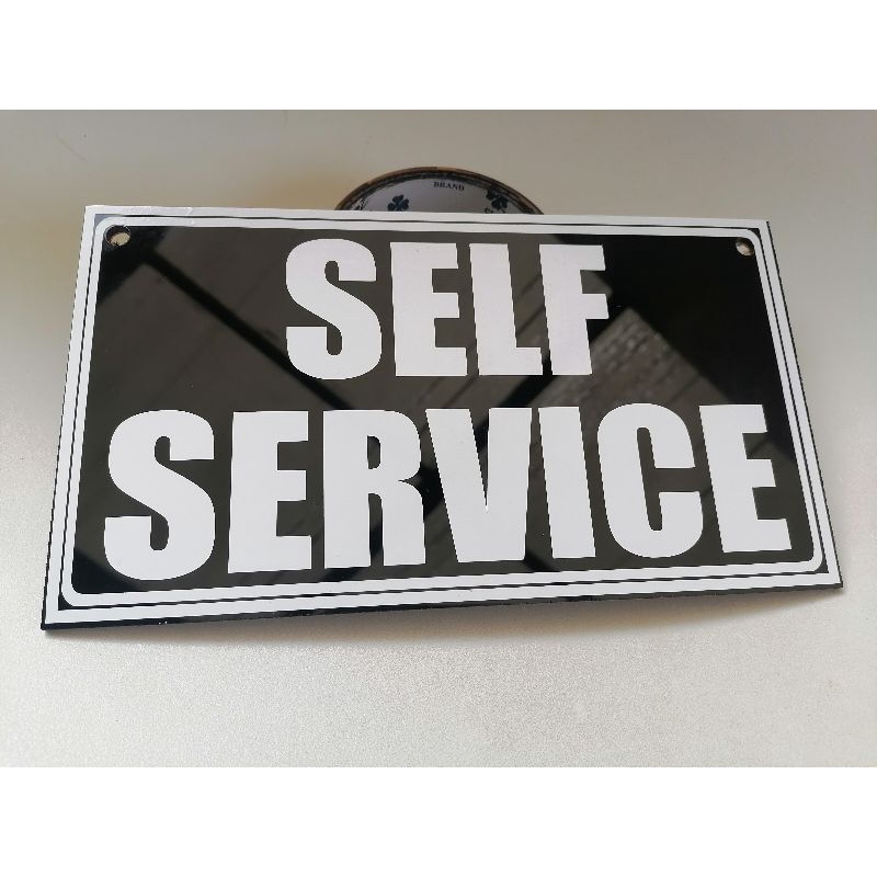 SIGNAGE SELF SERVICE/SINGLE PLATE 3MM THICK ACRYLIC 5X9 | Shopee ...