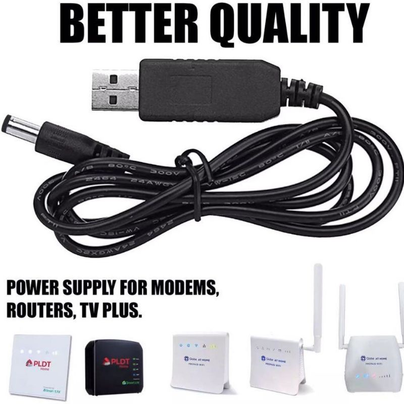 Wifi modem cable charger to power bank 12v x 5v | Shopee Philippines