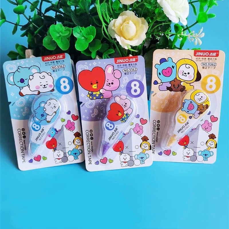 Cute BTS BT21 Cartoon White Out Corrector Correction Tape Promotional ...