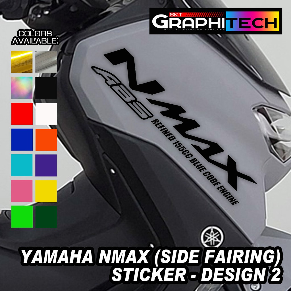 YAMAHA NMAX (SIDE FAIRINGS) STICKER - DESIGN 2 | Shopee Philippines