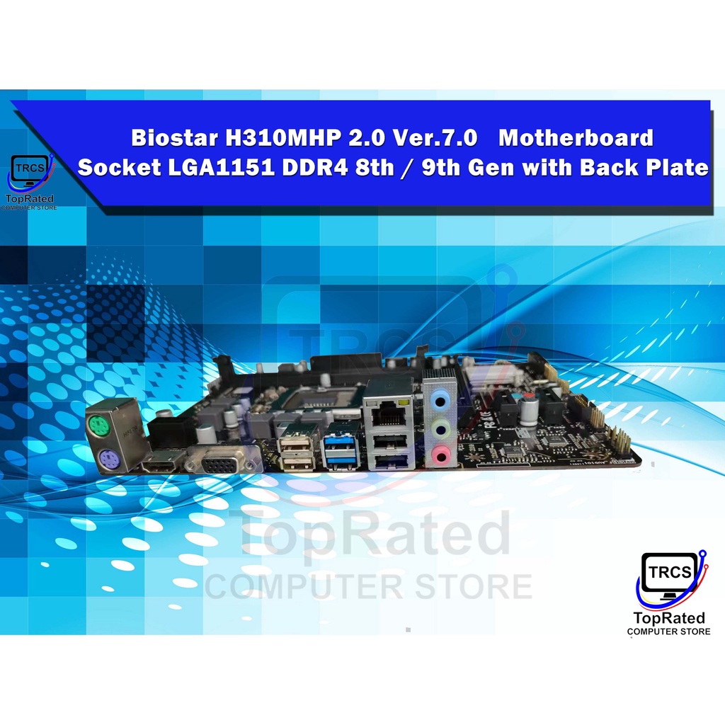 Biostar H310MHP 2.0 Ver.7.0 Motherboard Socket LGA1151 DDR4 6th/7th/8th ...
