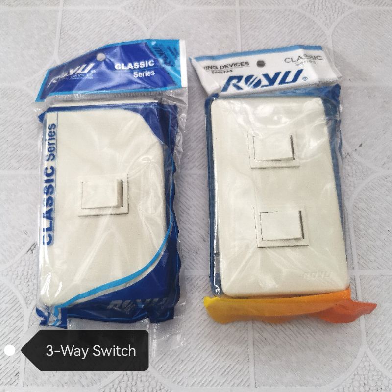 Royu 3-Way Switch Classic Series 1gang 2gang Quality WH-701, WH-703 ...