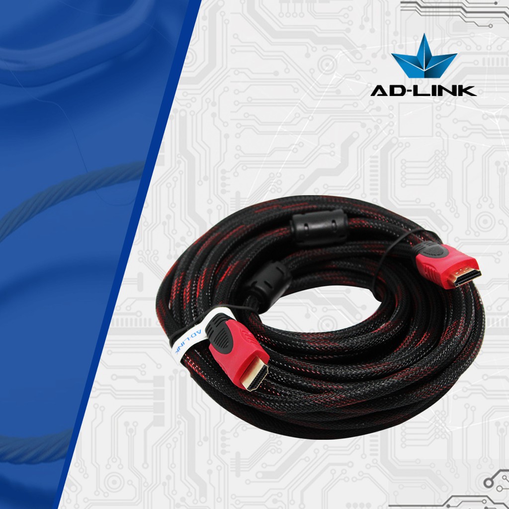 Ad-Link HDMI Cable M-M 15m Copper And Steel Red Mesh | Shopee Philippines