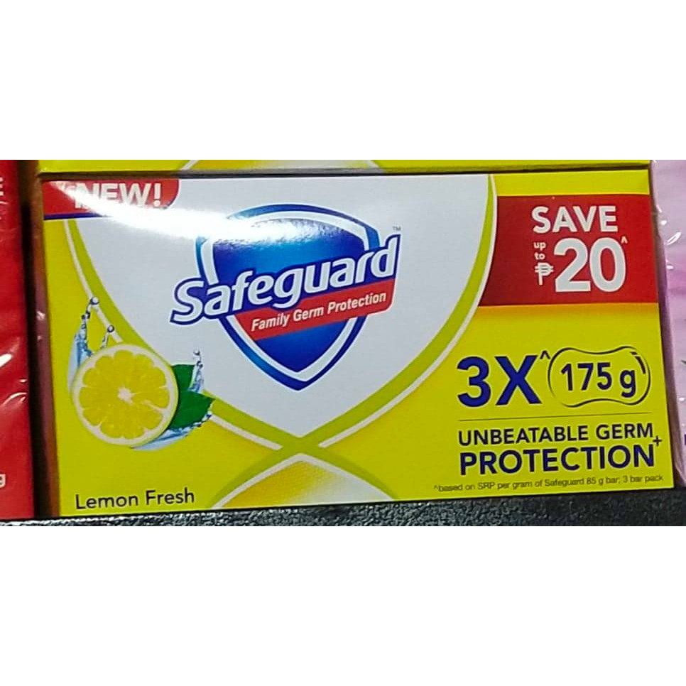 Safeguard P Lemon Fresh Bar Soap 175g X 3 Shopee Philippines