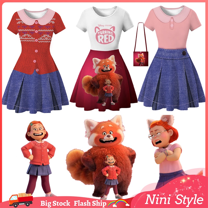 TurTurning Red Kids Children Cosplay Turning Red Mei girls dress ...