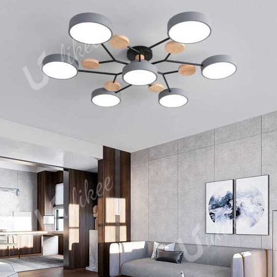 Ulikee LED Macaron Iron Ceiling Lights Led Ceiling Lamps 220v 3 Colors ...