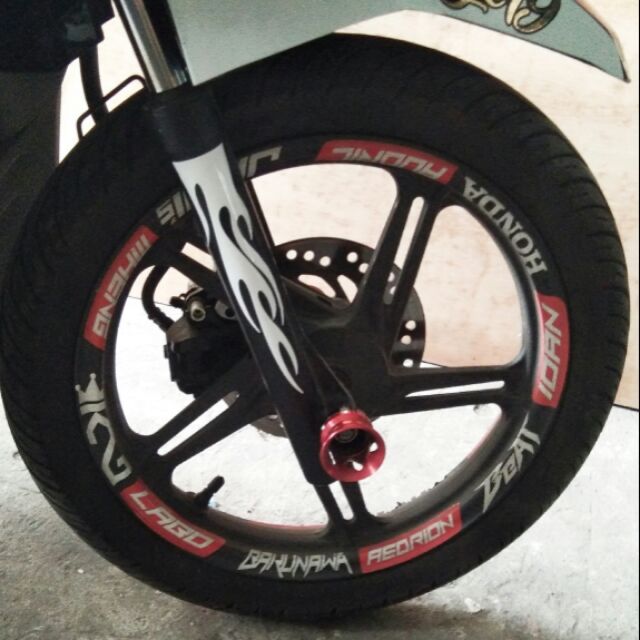 HONDA BEAT FRONT SHOCK DECALS/STICKER (pair shock) | Shopee Philippines