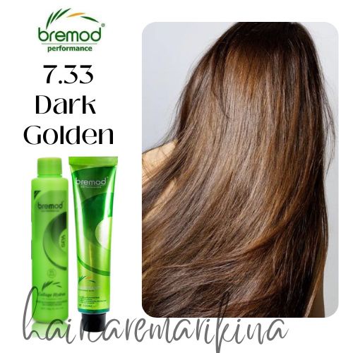 7.33 DARK GOLDEN Bremod Hair Color - With Oxidizer Set | Shopee Philippines