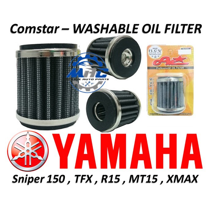 COMSTAR HIGH FLOW REUSABLE OIL FILTER for Yamaha Sniper 150 , TFX , R15 ...