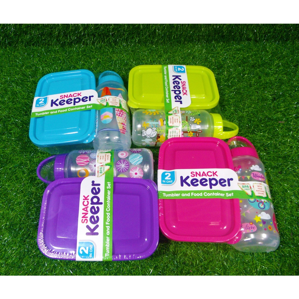 #599 Starhome 2 in 1 Snack Keeper Tumbler and Food Container Set (500ML ...