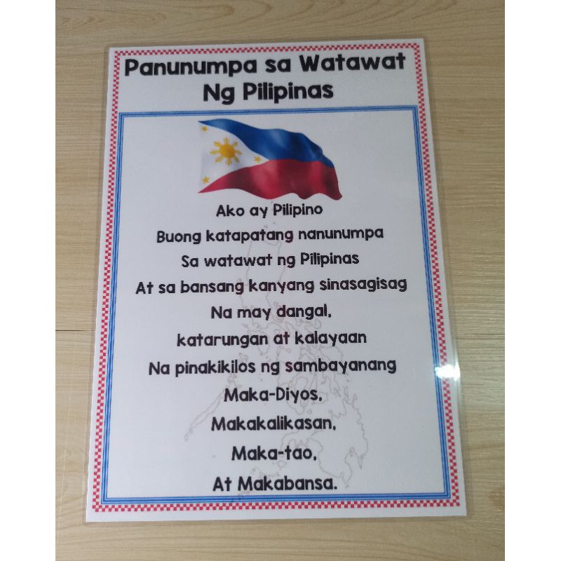 Panunumpa Ng Katapatan Sa Watawat Ng Pilipinas Brainly