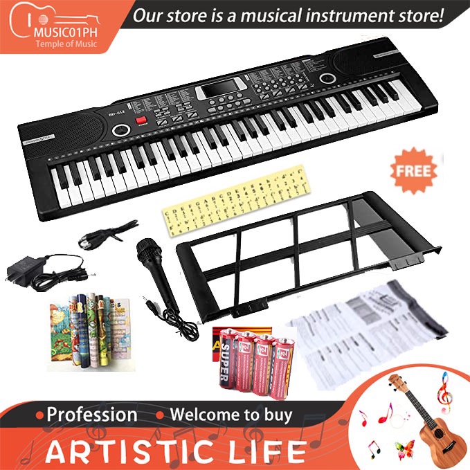 61 Keys Electric Keyboard Piano Electronic Piano with Stand Small ...