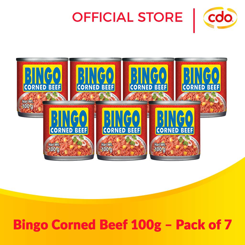 BINGO Corned Beef 100g - Pack of 7 | Shopee Philippines