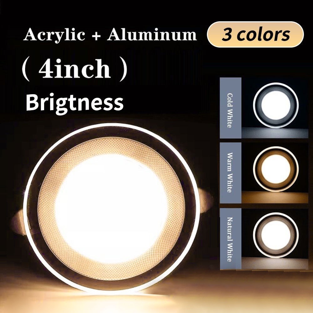 Tri-color light LED downlight Ceiling light Dimmable light Recess round ...