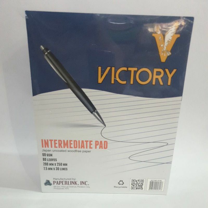 Victory Intermediate Pad Set Of 10 Pads Shopee Philippines
