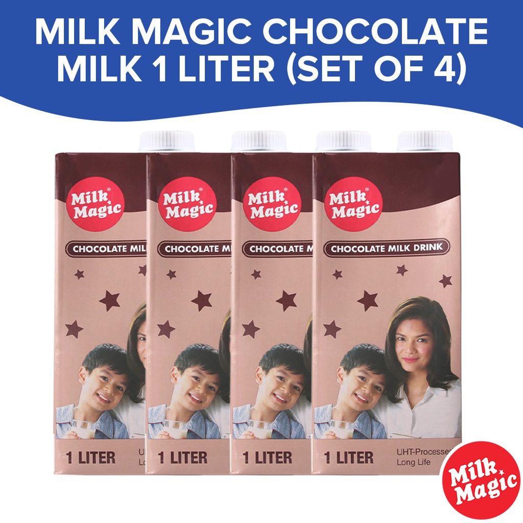 Milk Magic Chocolate Milk 1 Liter Set Of 4 Healthy Drink Baon Pack Shopee Philippines