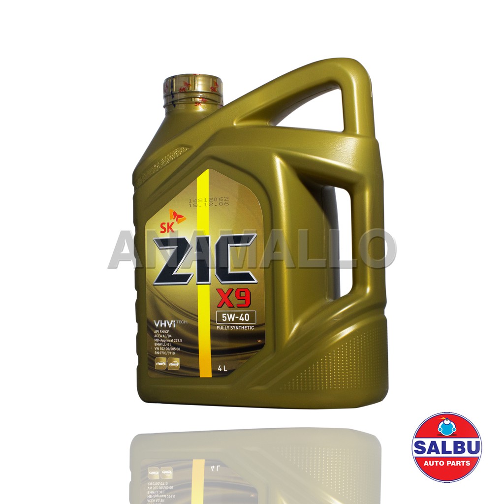 ZIC Engine Oil Fully Synthetic X9 5W-40 (Gas/Dsl) 4 Liters | Shopee ...