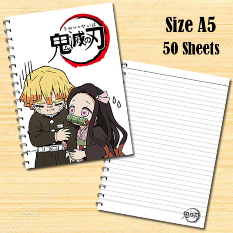 A5 Size Kimetsu No Yaiba Anime Notebook Demon Slayer Notes Stationary ...