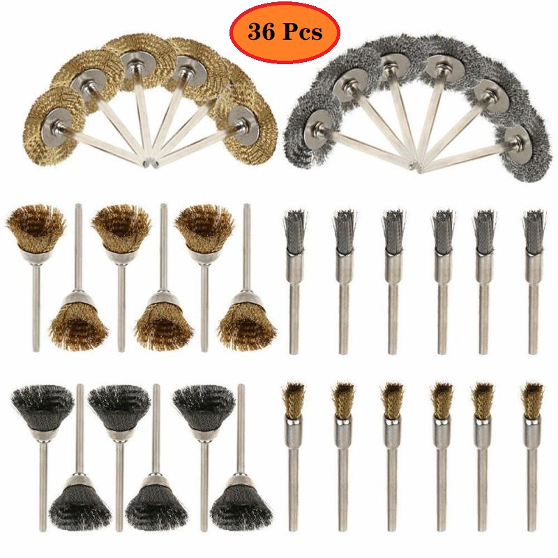 Steel Wire Wheel Brushes Buffing Drill Rotary Tools Grinder Welding ...