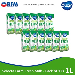 Selecta Farm Fresh Milk 1 Liter - pack of 12s | Shopee Philippines