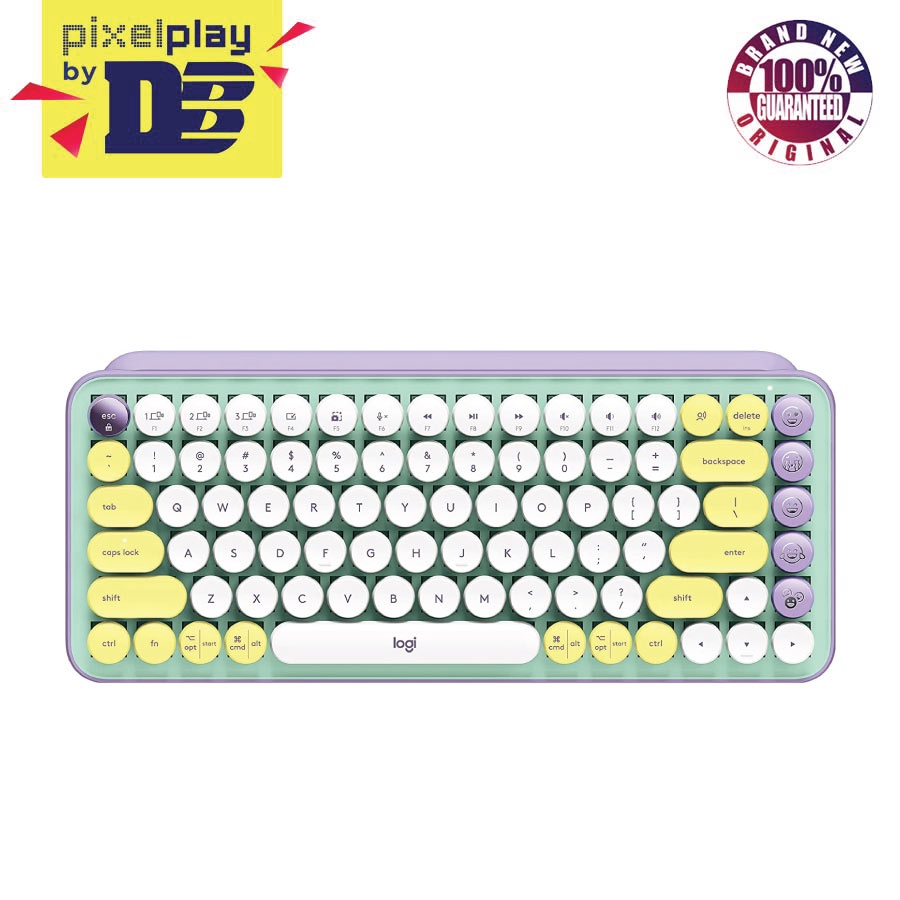Logitech Pop Keys Wireless Mechanical Keyboard With Customizable Emoji ...