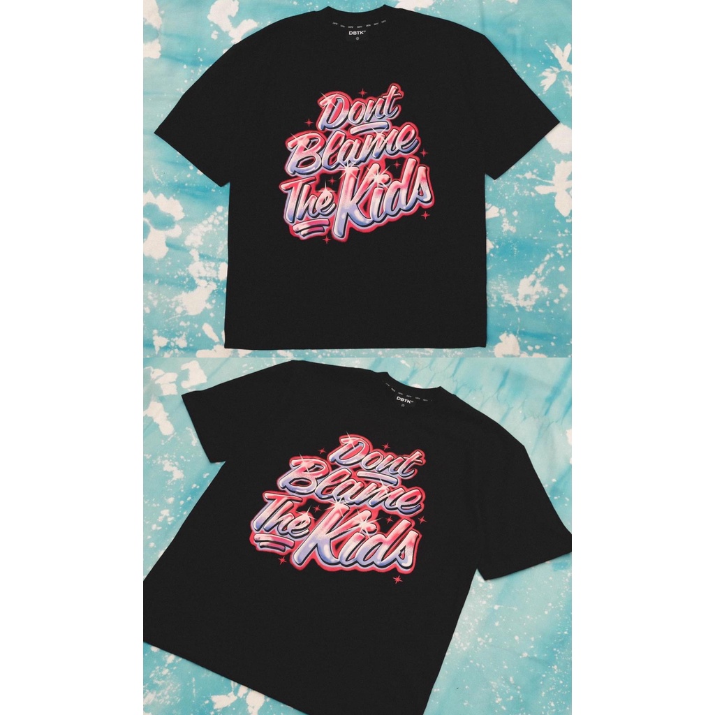 DBTK Script Airbrush Oversized Black Tee / Clothes / Tops / T-Shirts ...