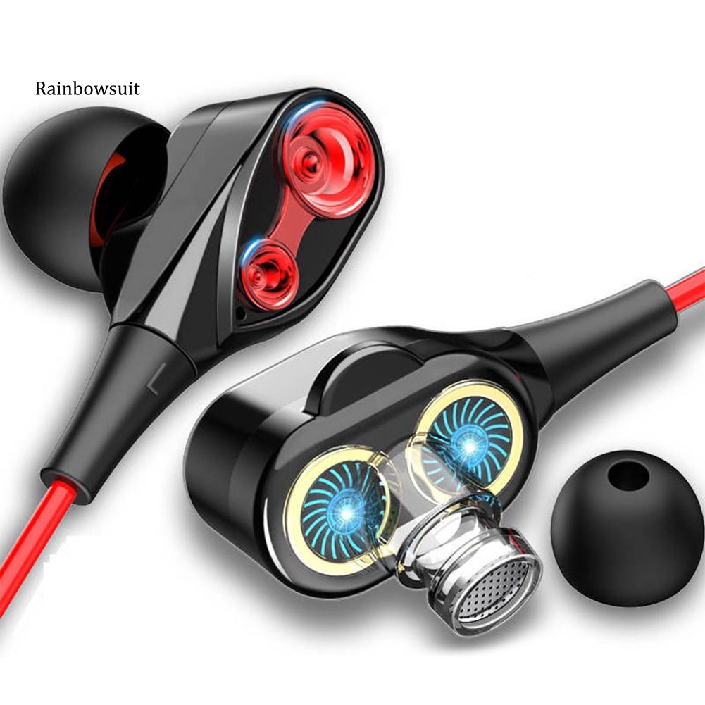 【RB】Moving Coil Iron 3.5mm Universal In-Ear Wired Earphone HiFi Stereo ...