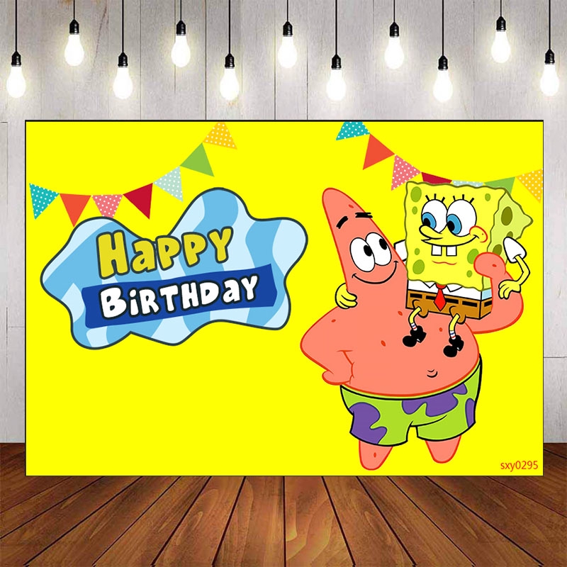 SpongeBob SquarePants Backdrops Cartoon For Children Birthday Party ...