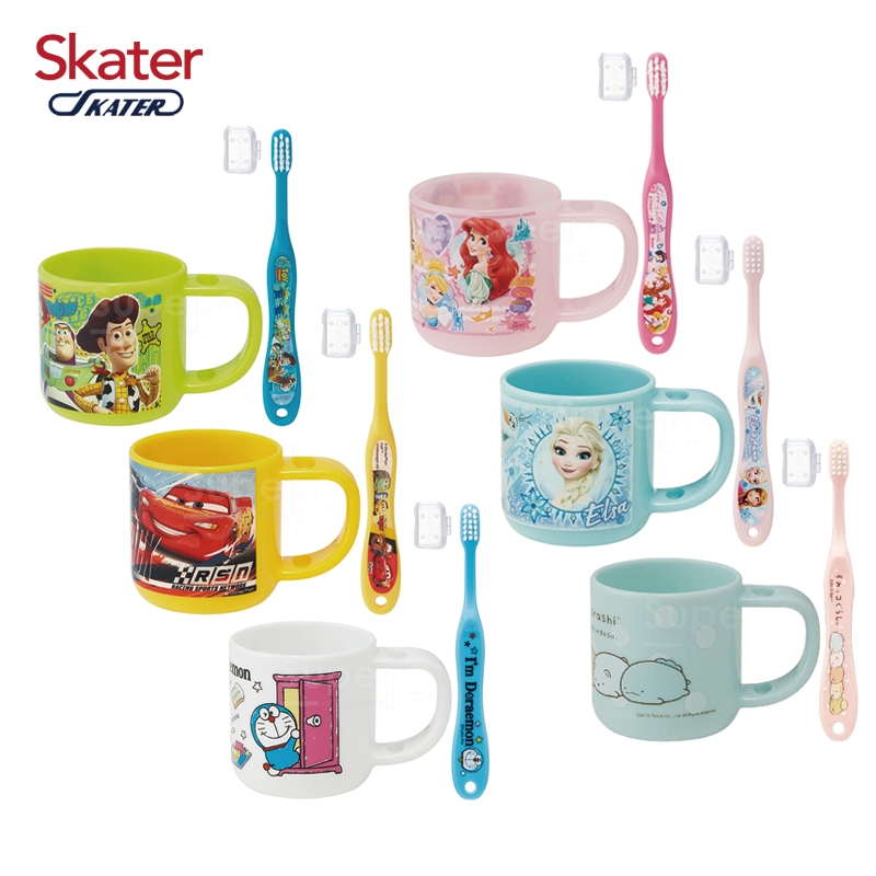Skater Disney Toothbrush Cup Set Toy Story / Frozen / Lightning Mcqueen ...