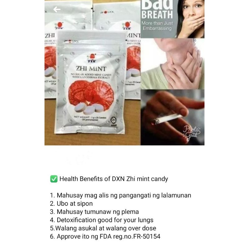 DXN ZHI MINT LOZENGES 25's | Shopee Philippines