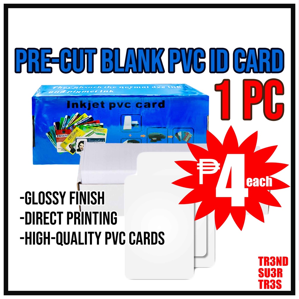 10 PCS PVC ID Card Pre Cut Size Inkjet Printable PVC Blank ID Card ...