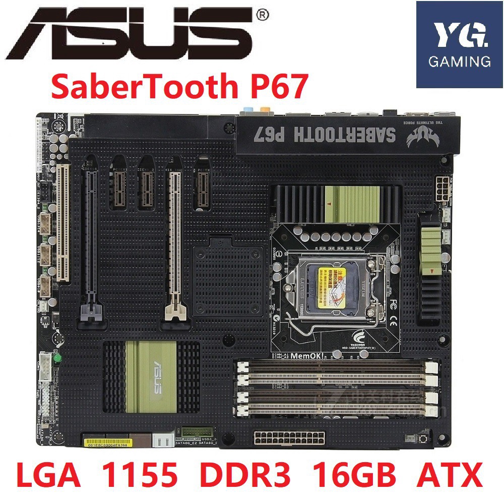 Asus SaberTooth P67 Z77 Desktop Motherboard P67 Socket LGA 1155 i3 i5 ...